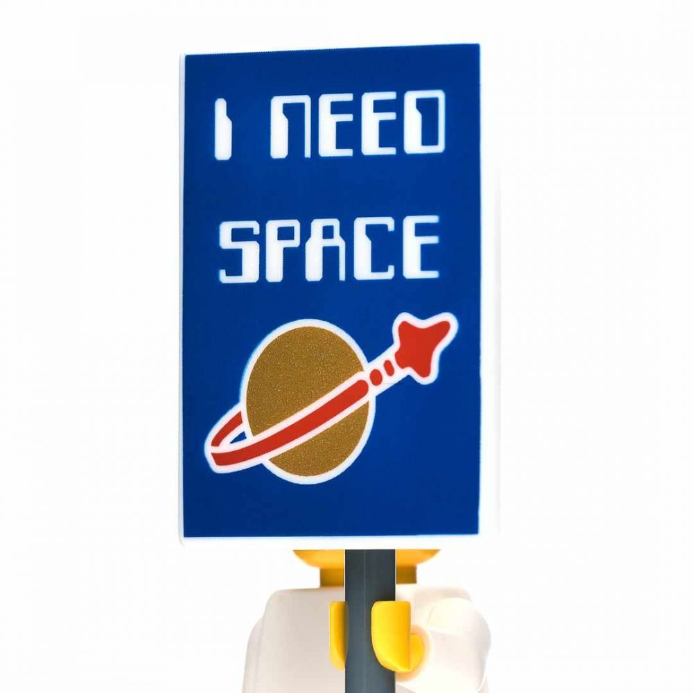 Protest Sign - I Need Space - Tier One Bricks